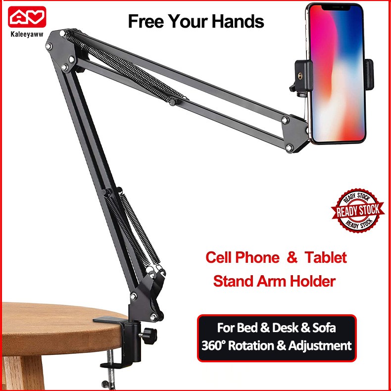 Universal Arm Lazy Phone Holder Mobile Phone Stand for Bed Desktop Clip ...