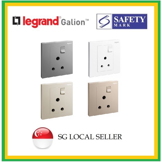 Legrand Galion 15A Aircon Socket Matt Black Champagne Rose Gold Dark ...
