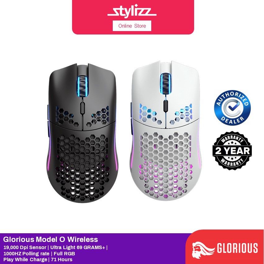 GLORIOUS MODEL O WIRELESS RGB GAMING MOUSE ( MATTE BLACK / MATTE WHITE ...