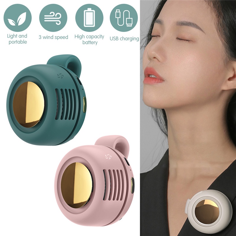 Portable Button 360 Degree Wind Direction Bladeless Push Button Mini ...