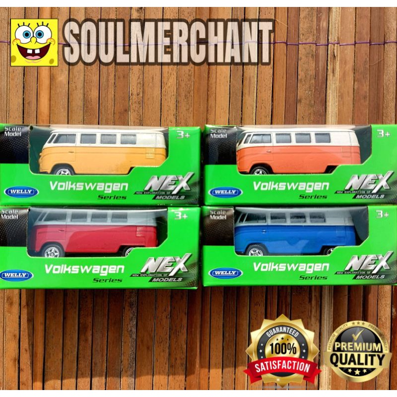WELLY NEX 1963 VW VOLKSWAGEN T1 BUS SET 4 PCS SCALE 60 - T2 T3 ...