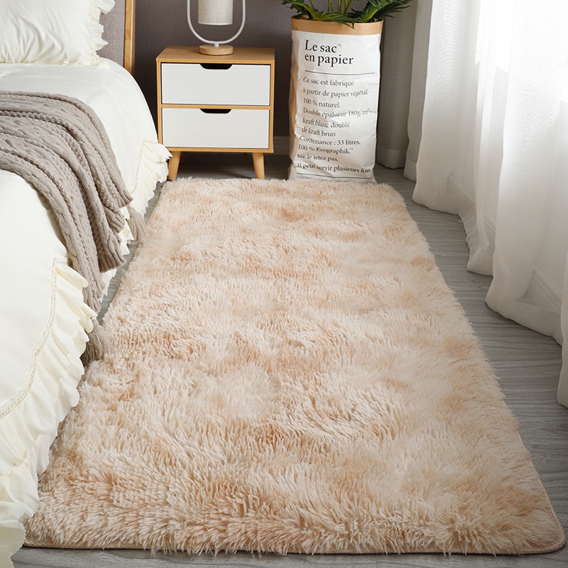 Bedside Fluffy Carpet Bedroom Floor Mat Sofa Side Rugs Cashmere Velvet ...