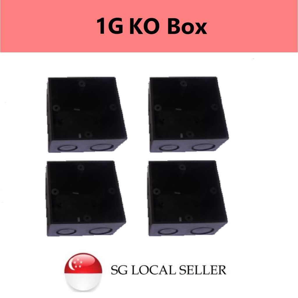 [Bundle of 4] 1Gang 2Gang Switch Socket Surface Mounting Box Partition ...