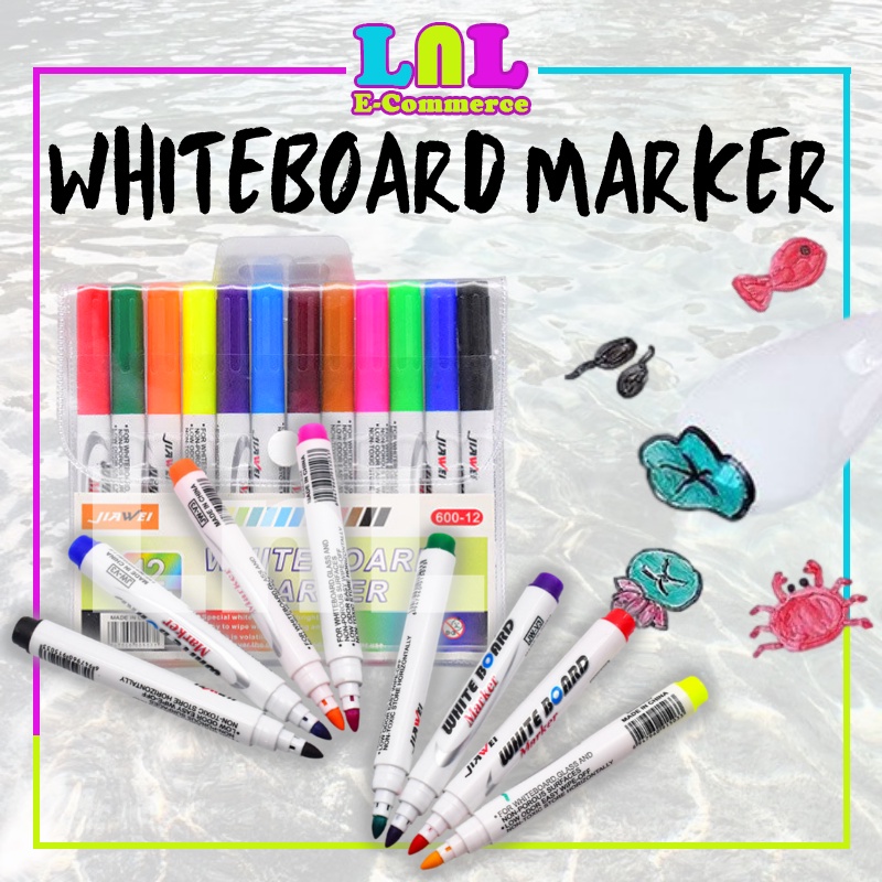 LNL Color Floating Pen Marker Pen Colour Magic Whiteboard Pen Papan ...