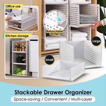 (Bundle of 3 )[SG Ready Stock] Modular Retractable Storage Drawer ...