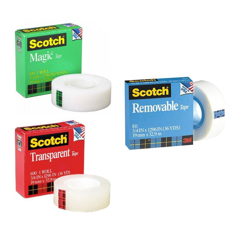3M SCOTCH MAGIC / REMOVABLE / TRANSPARENT | Shopee Singapore