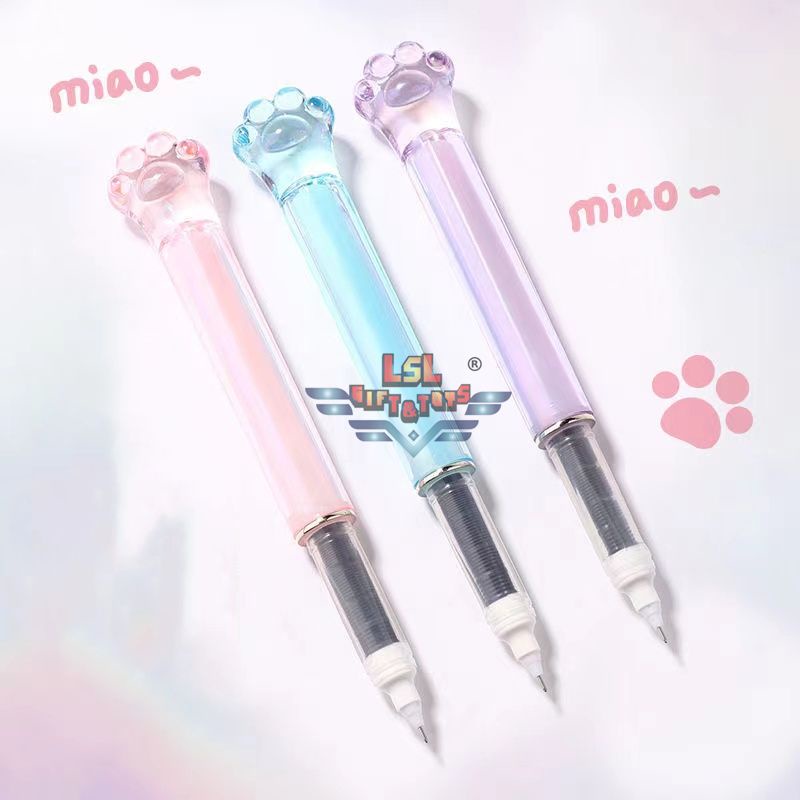 [P-809] LSL Cat Paw Meow Miao Gel Ink Rollerball Pen 0.5mm Black Ink ...