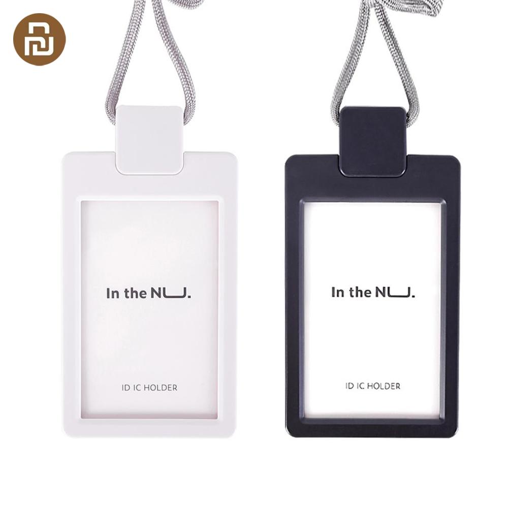 NUSIGN NS126 1PC ID IC Card Holder With Nylon Lanyard Employee Name ID ...