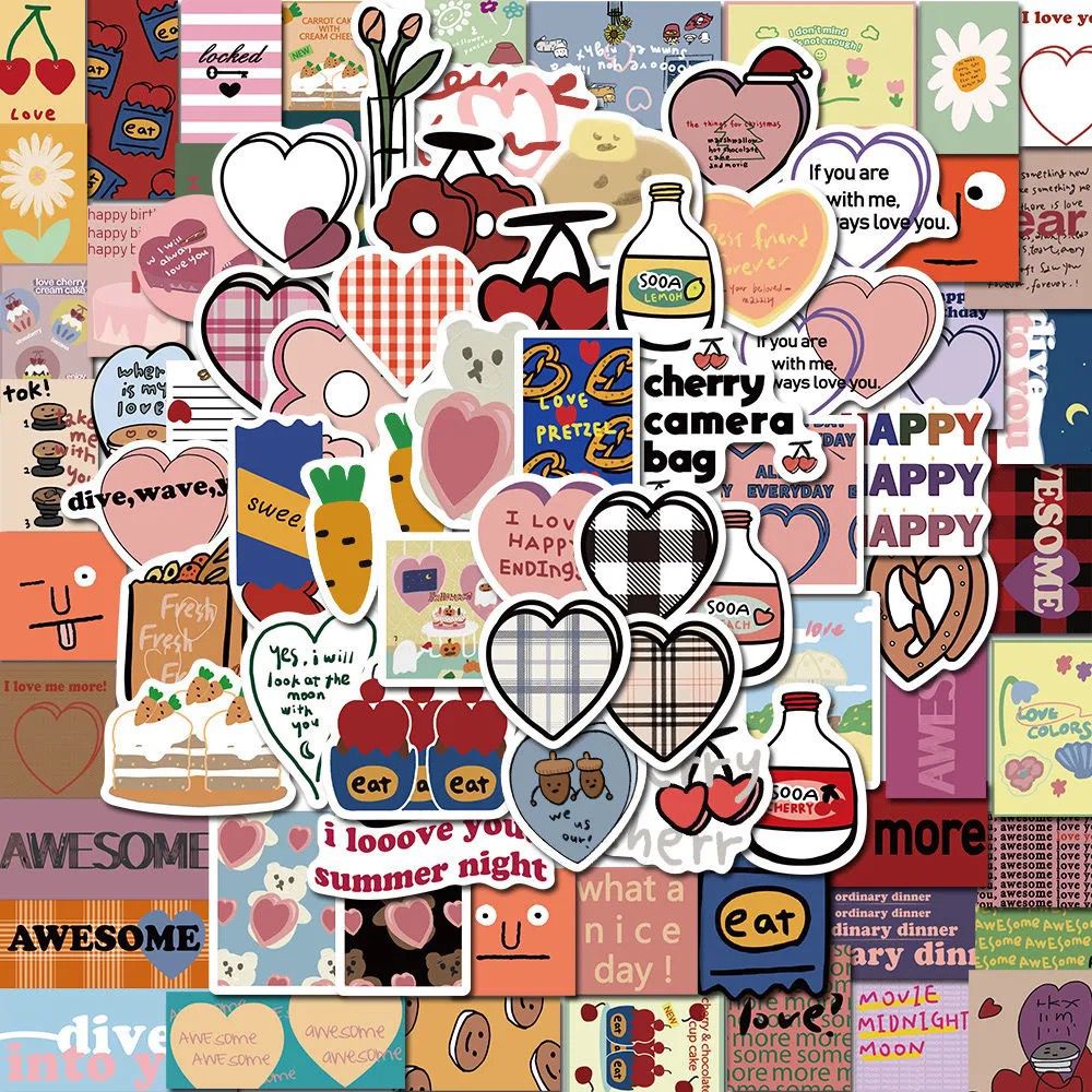 Ohaya丨Cute Letter Illustrator Stickers diy Planner Journal ipad stickers pack adhesive tape ...