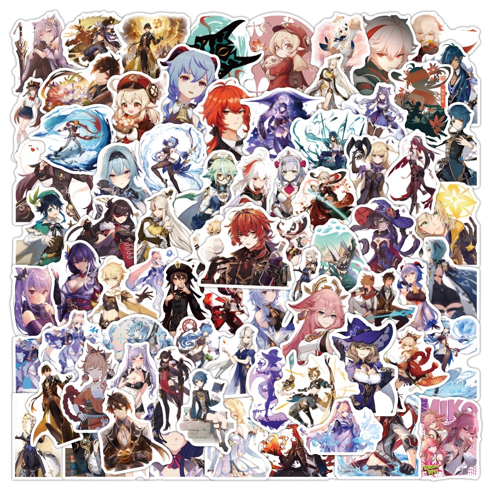 50 pcs Genshin Impact Online Game Characters Waterproof Stickers (2 ...