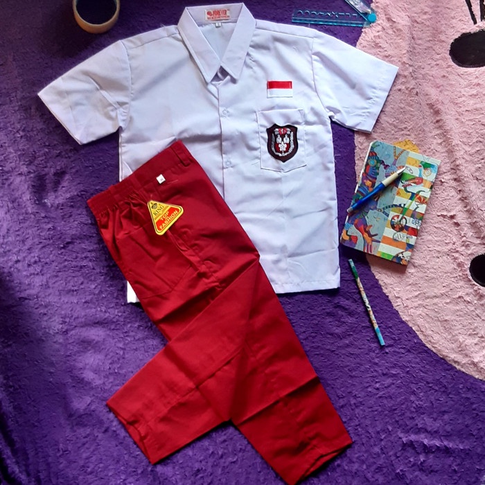 PUTIH MERAH Elementary School Uniforms Red And White Boys Suit Complete ...