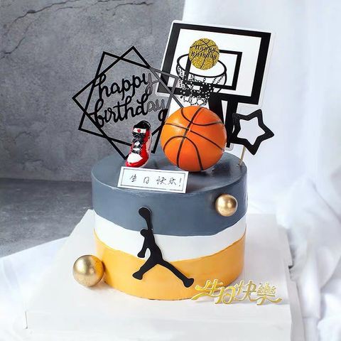 IMOCHI 篮球系列蛋糕插牌 basketball series cake topper decoration | Shopee Singapore