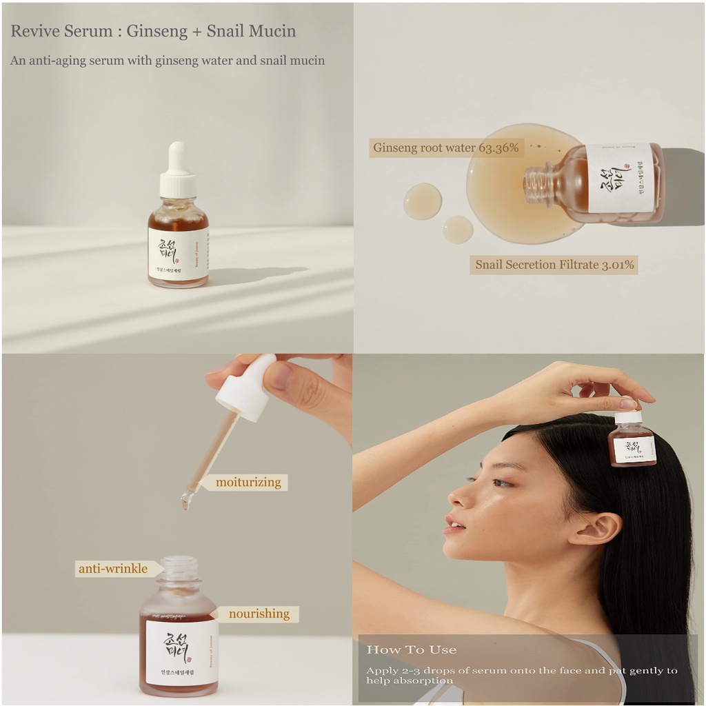 Beauty of Joseon Relief Sun, Glow, Revive Serum, Dynasty Cream, Ginseng ...