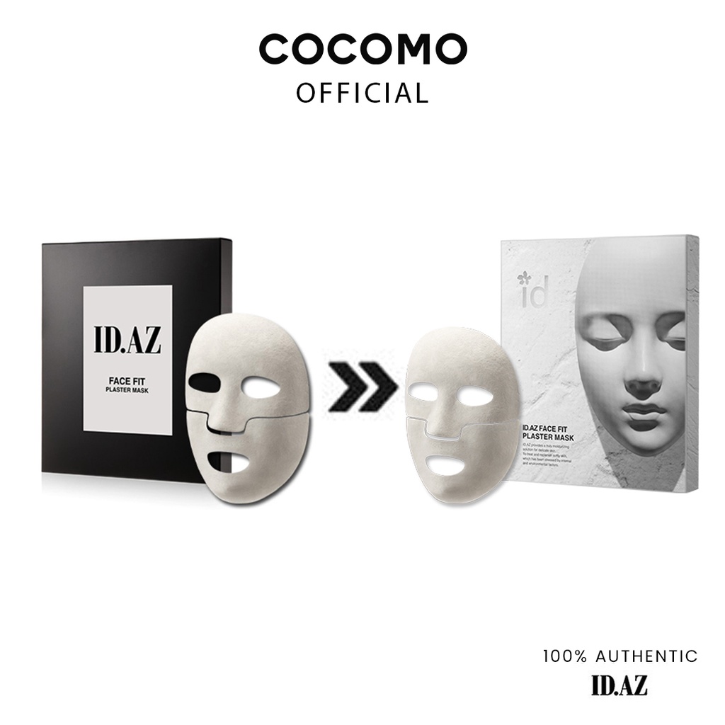 (ID.AZ) Face Fit Plaster Mask (1 Box = 20g x 4 Masks) - COCOMO | Shopee ...