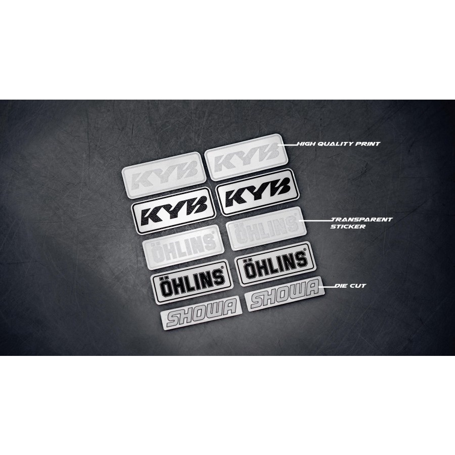 Ohlins/showa/kyb SHOCK STICKER - OHLINS WHITE | Shopee Singapore