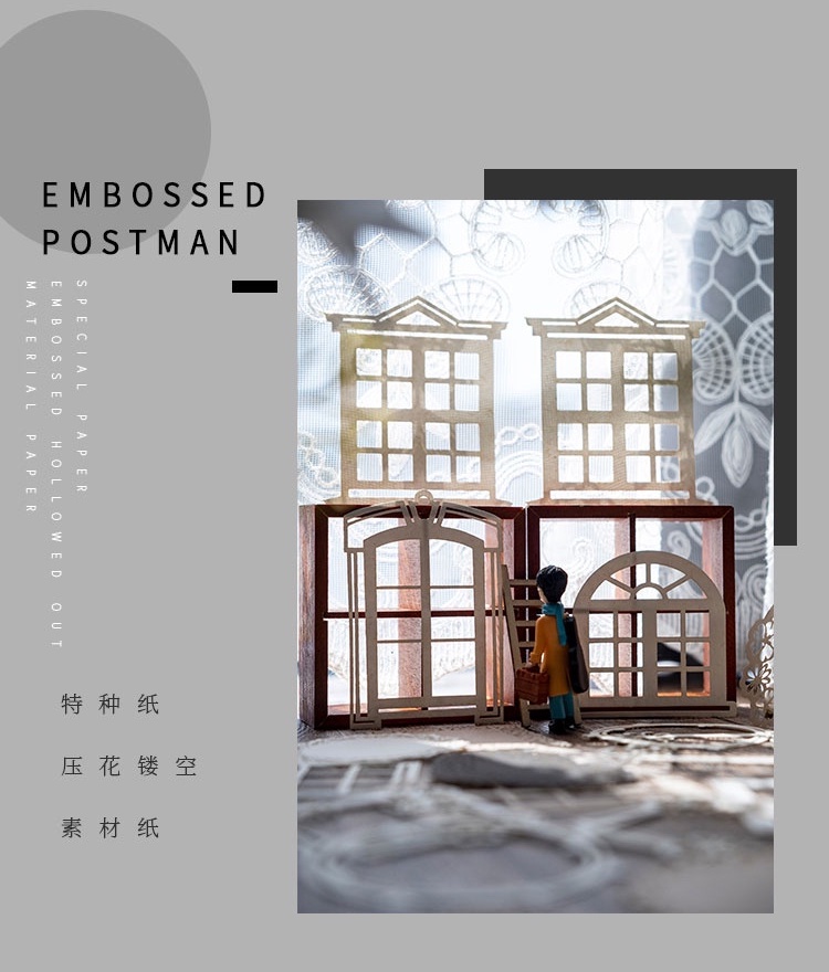 20pcs/lot vintage hollow material paper [embossed postman] for ...
