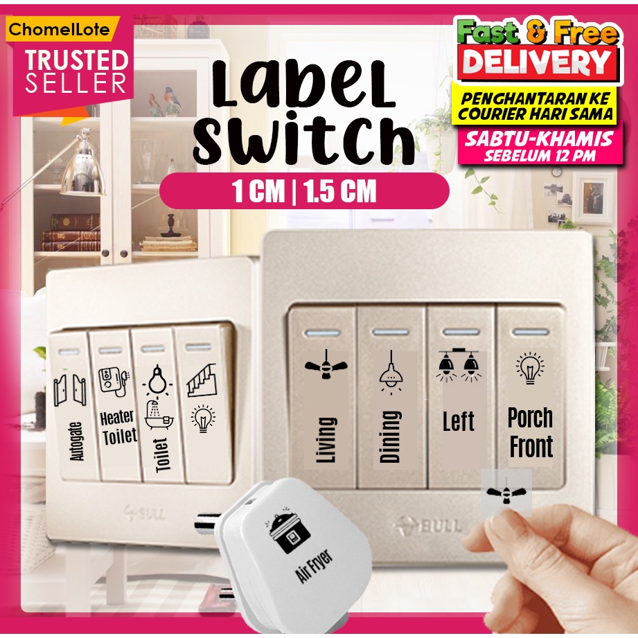 Switch Label, Sticker Suis, Switch Sticker Label, Sticker Suis Elektrik ...