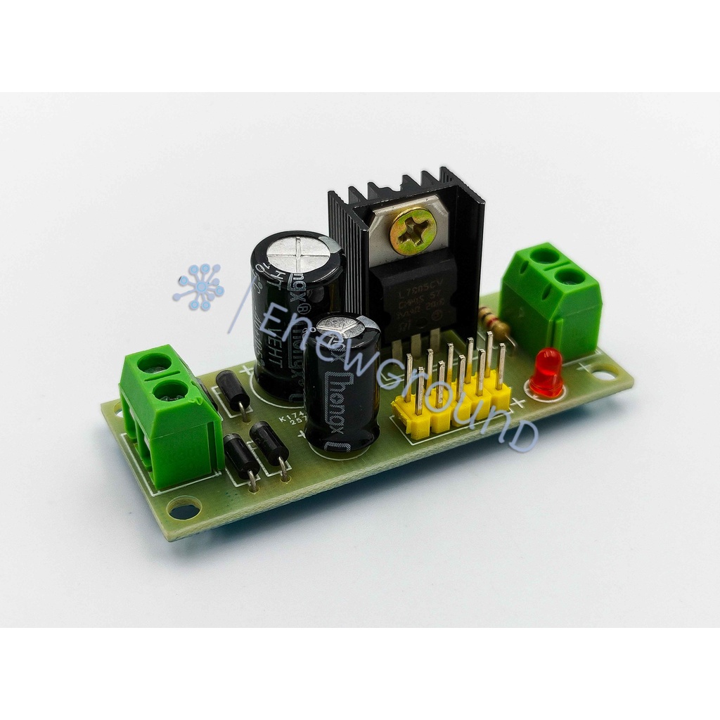 Voltage regulator module with heatsink (LM7805, 5 VDC) | Shopee Singapore