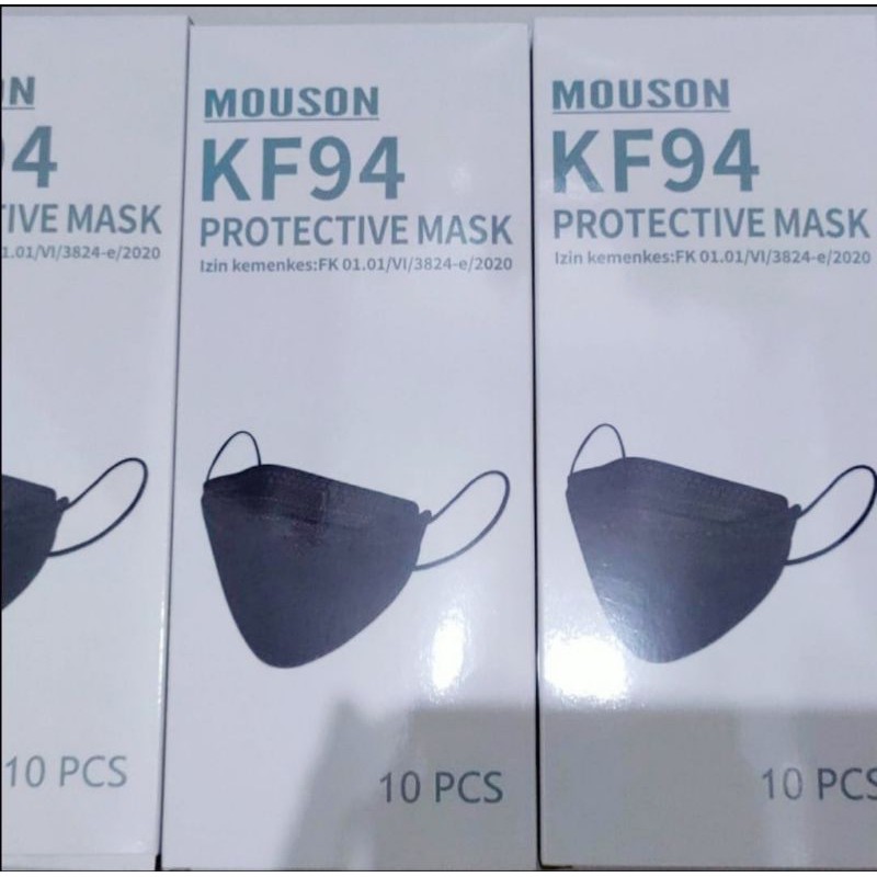 KF94 mask contains 10 pcs/box (black) | Shopee Singapore