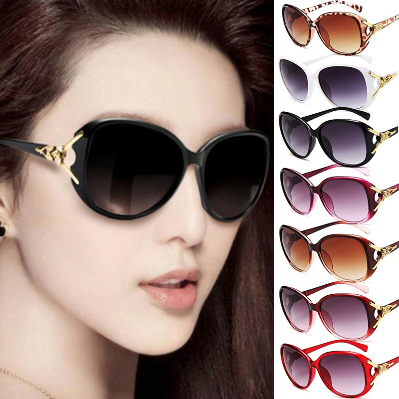 Women's fashion big frame fox decorative Speck Mata Shades sunglasses ...