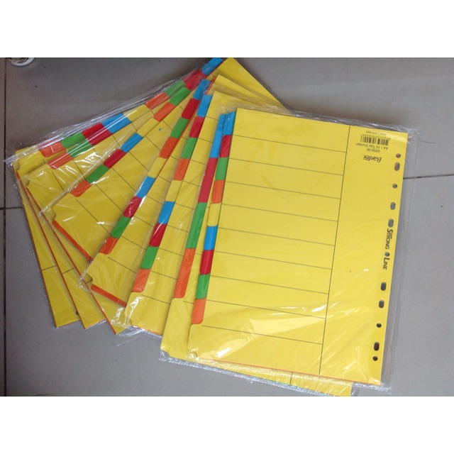Binder / FIle Divider contains 10 Tabs A4 | Shopee Singapore