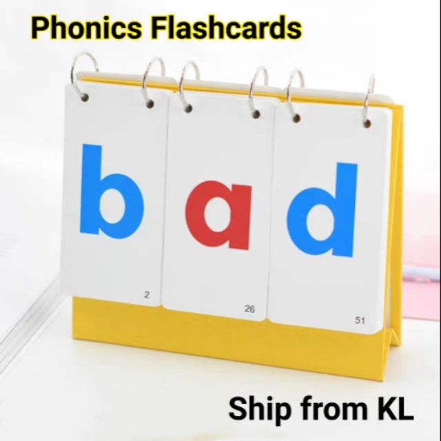 ~ Phonics Reading Flashcards Desk Table Top Flipping Design / Spelling ...