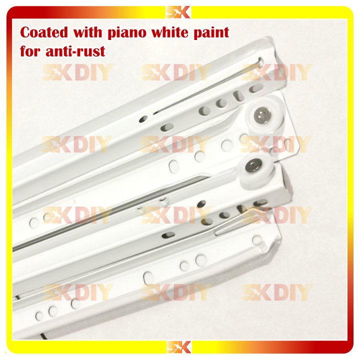 Heavy Duty Drawer Slide Roller Runner Drawer Roda Rail Wheel Rail Open ...