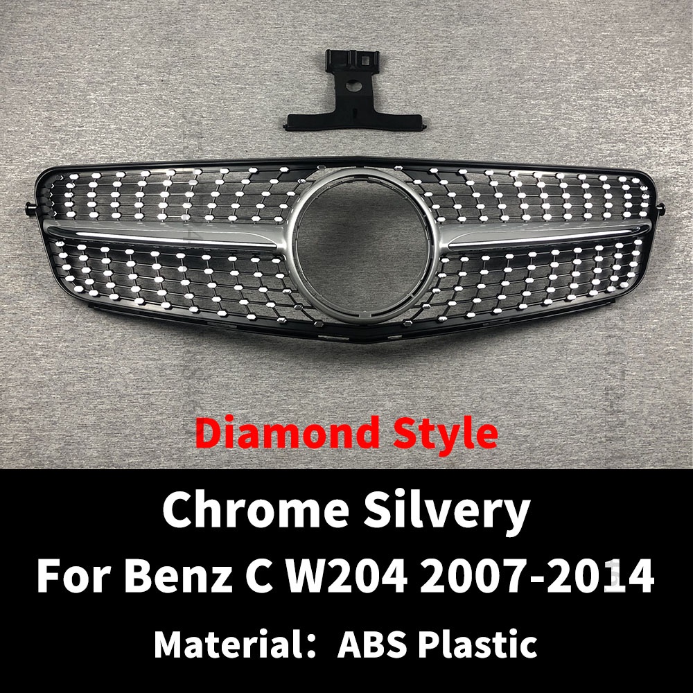 Front Bumper Grille For Mercedes Benz W204 Grill C Class 2007-2014 2007 ...