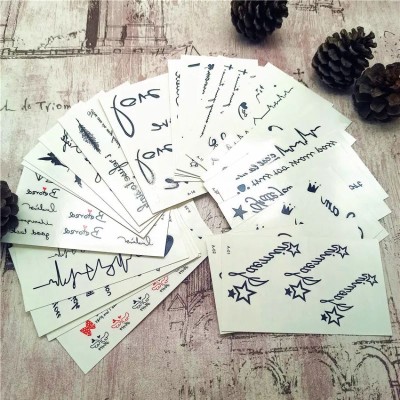 Temporary Tattoos Abstract Words Funny And Cool TEMPORARY TATTOO ...