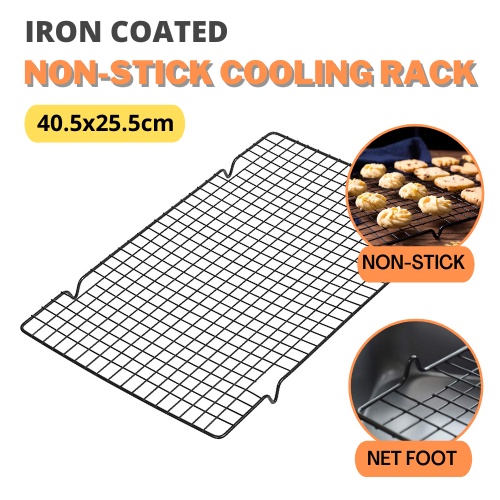 IMP HOUSE [Baking Essential] Non-Stick Single Tier Metal Cooling Baking ...
