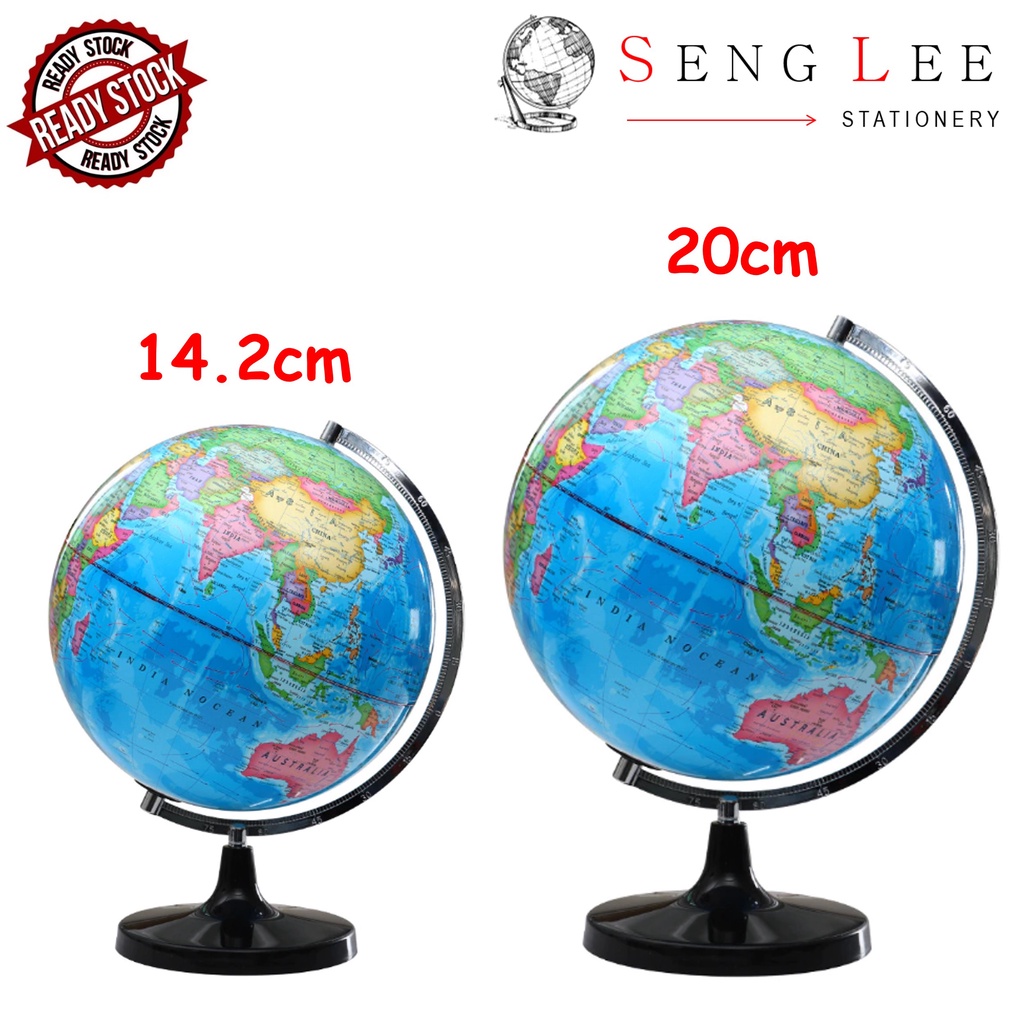 360 Degree Rotating World Globe Earth Atlas Map Rotating Desk Stand ...