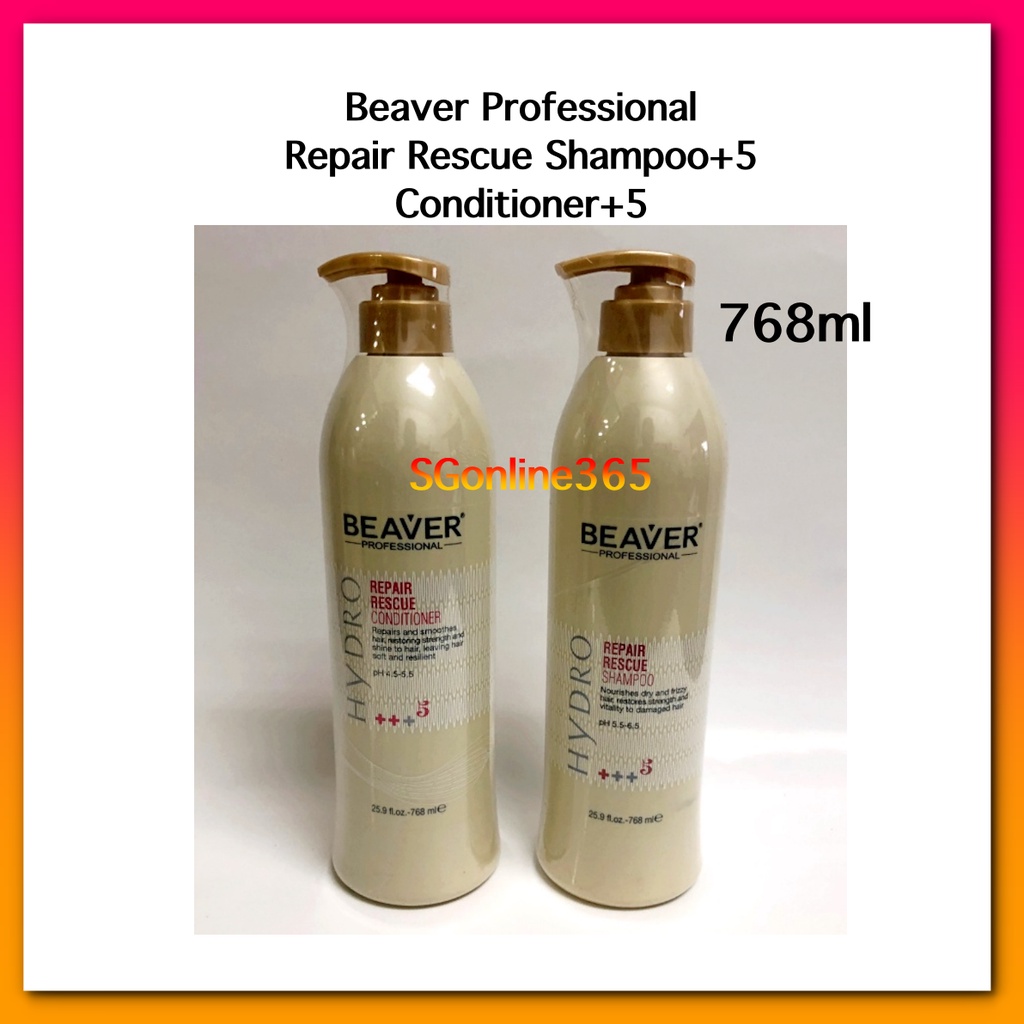 Beaver Professional Hydro Shampoo/Conditioner 768ml | Shopee Singapore