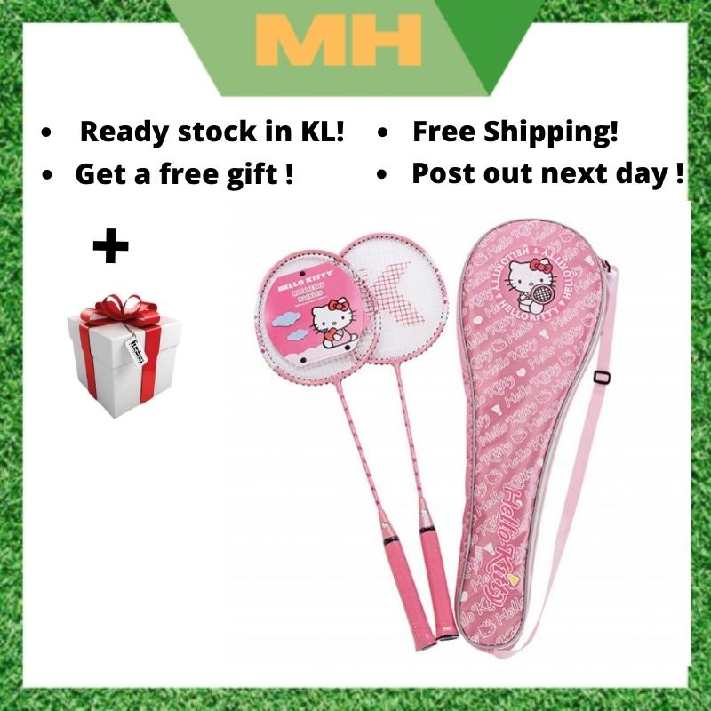 Authentic Hello Kitty Adult Badminton Racket Lovely Pink Aluminum Alloy ...