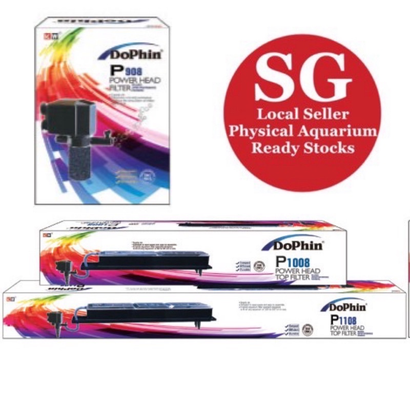 Dophin P908 P1108 P1008 Aquarium Top Filter with Power Head water pump ...