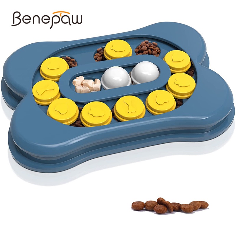 Benepaw Bone Shape Dog Puzzle Slow Feeding Interactive Pet Toys For IQ ...