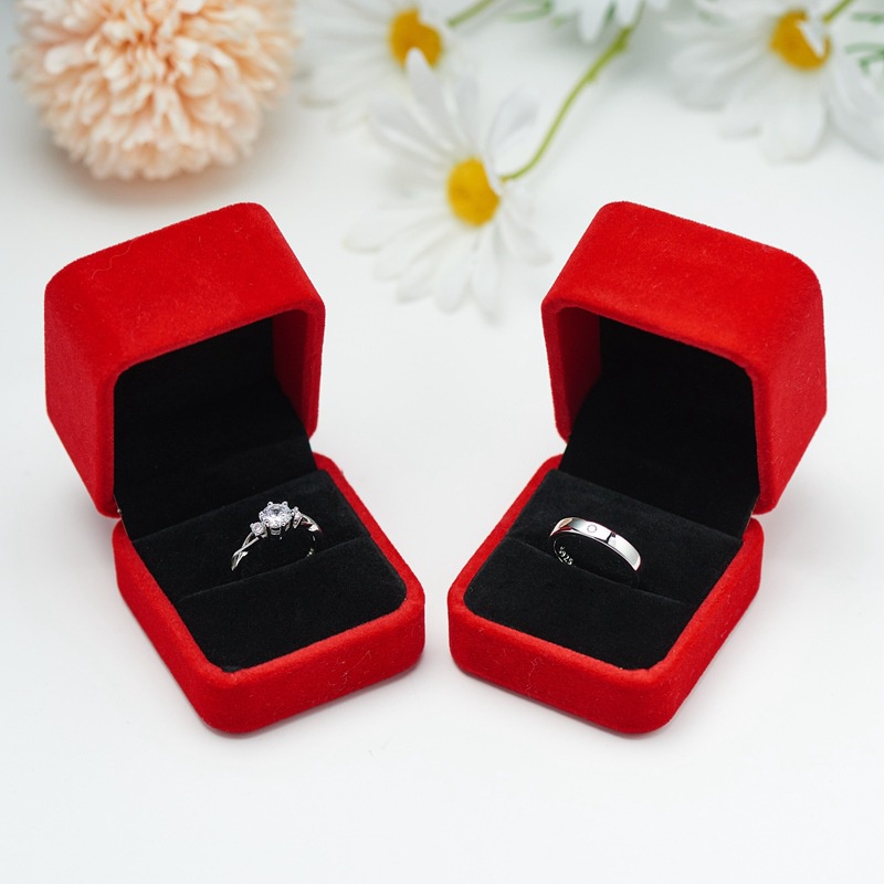 Wedding Ring with Box Moissanite Wedding Couple Wedding Ring Men and ...