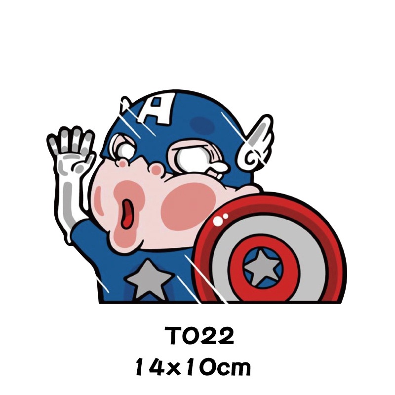 Funny Cartoon Marvel Avengers Super Hero Car Sticker Superman Spiderman ...