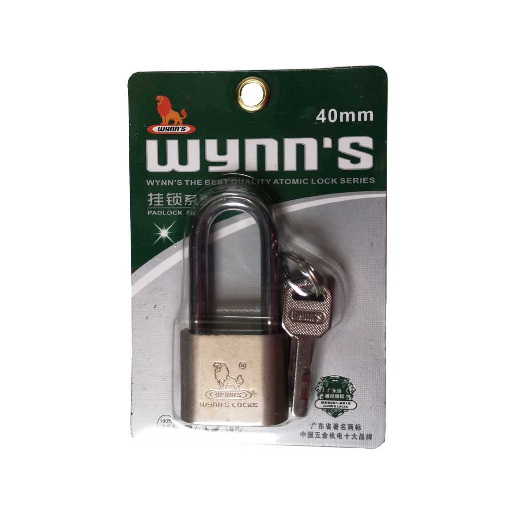 Wynn's Long Shackle Hardened Padlock (40mm / 50mm / 60mm) | Shopee ...