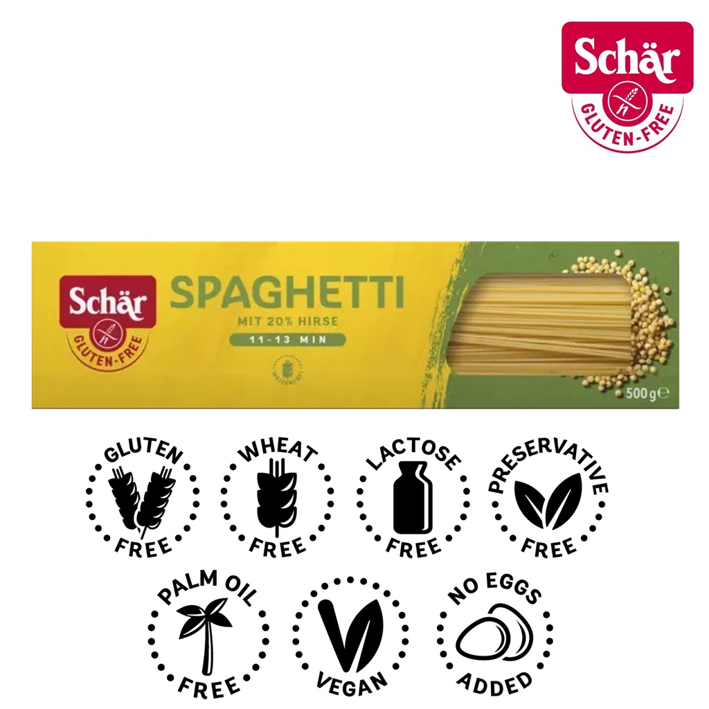 Schar Gluten Free Spaghetti Pasta with 20% millet flour | Shopee Singapore