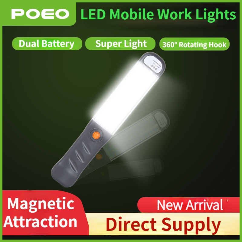 48 leds Work Light LED Rechargeable Flashlight Magnetic Hook Lamp Work ...