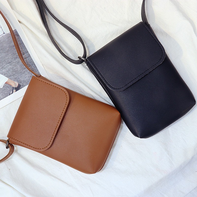 Universal Leather Cell Phone Shoulder Crossbody Bag | Shopee Singapore