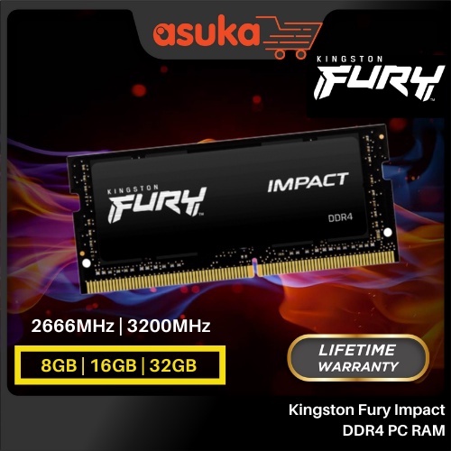 Kingston Fury Impact DDR4 / DDR5 8GB/16GB/32GB 3200MHZ / 4800MHZ Gaming PC/Sodimm Ram | Shopee ...
