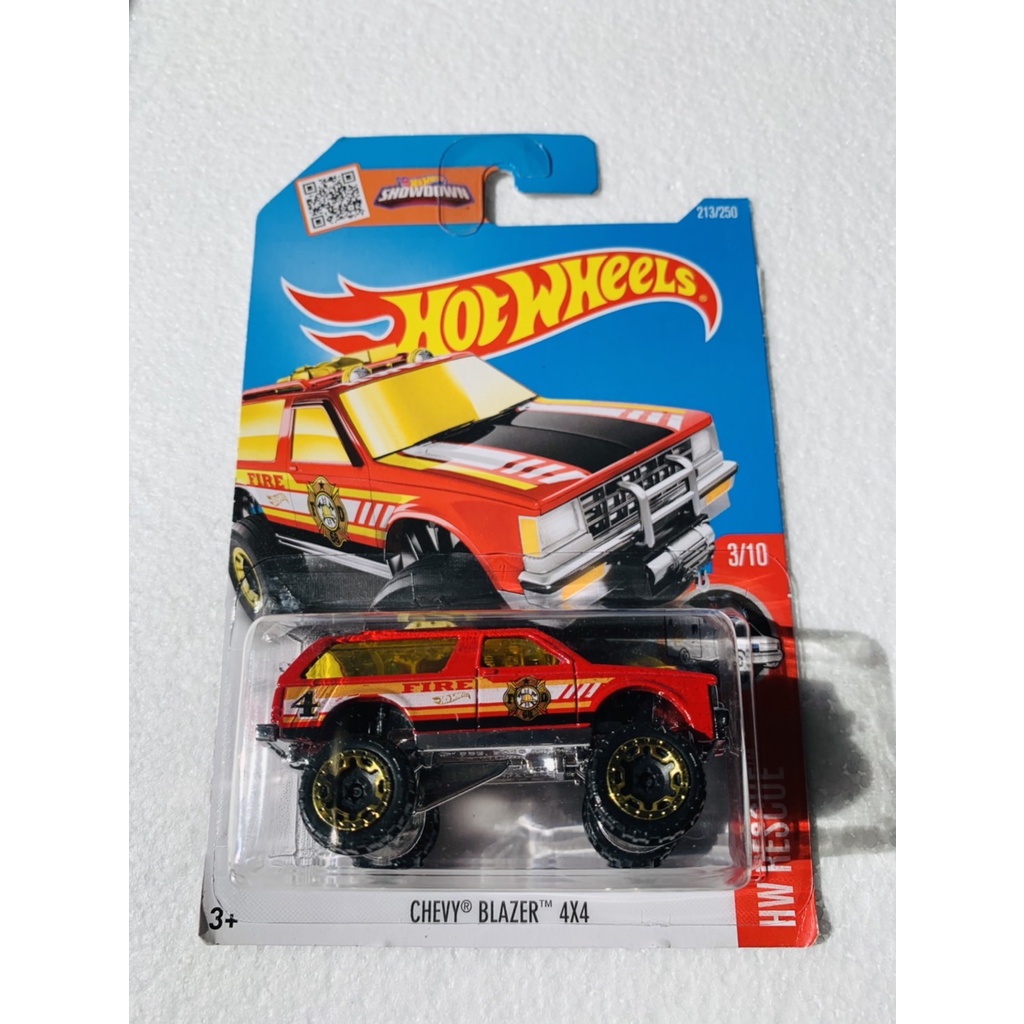 MERAH Hotwheels HOT WHEELS CHEVY BLAZER 4X4 RED FIRE POLICE HW RESCUE ...