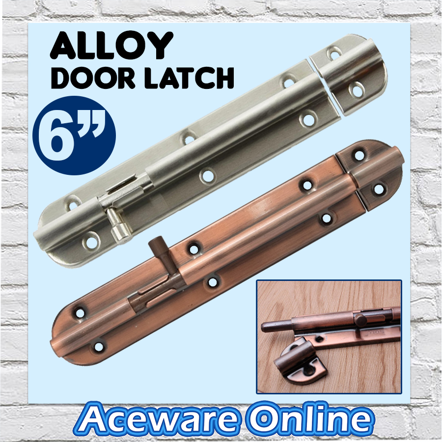 6 Inch Long Bronze Silver Sliding Lock Door Latch Door Window Latch ...