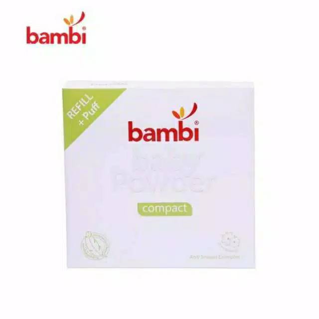 Bambi Baby Powder Refill / Compact Powder Refill + Puff 40gr | Shopee ...