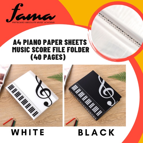 [FAMA] A4 Piano Paper Sheets Music Score File Folder (40 Pages ...