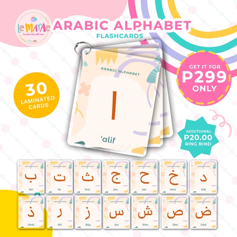 ARABIC ALPHABET NUMBERS ARABIC ABJAD Laminated Toys Interactive ...