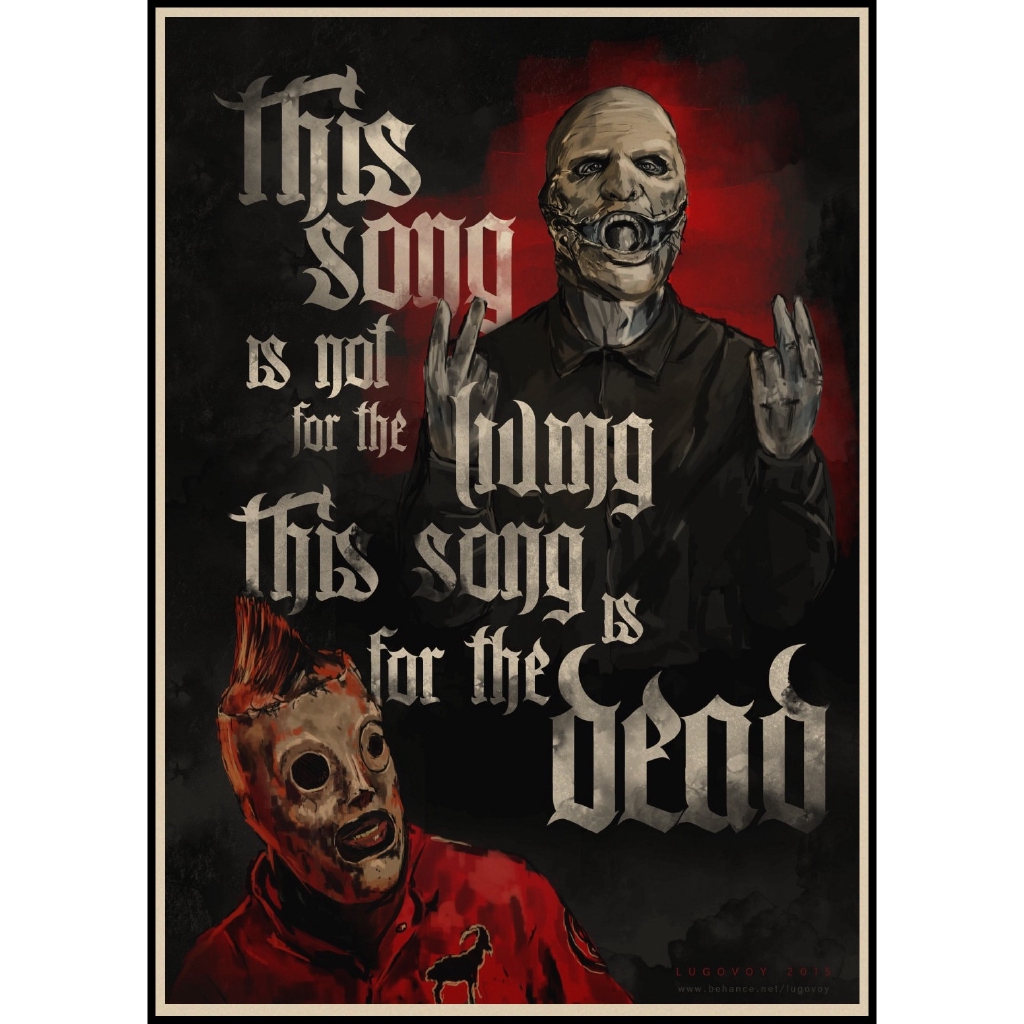 Slipknot Heavy Metal poster ROCK BAND kraft paper Posters bar poster ...