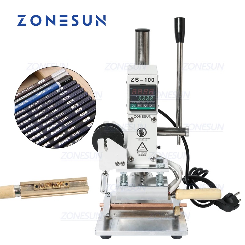 ZONESUN ZS-100A Manual Hot Foil Stamping Machine Bronzing Machine For ...