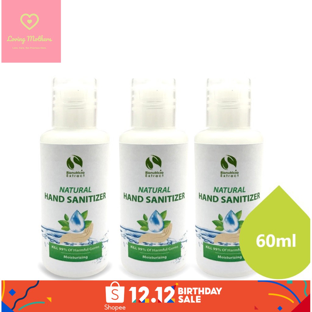 Bionutricia Hand Sanitizer Natural 60ml | Shopee Singapore